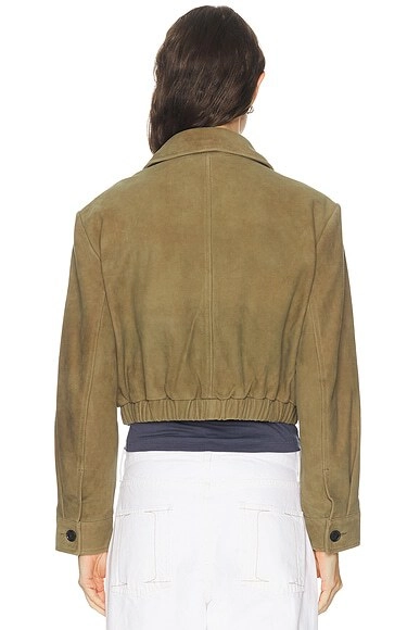 AGOLDE Nahla Cropped Suede Jacket