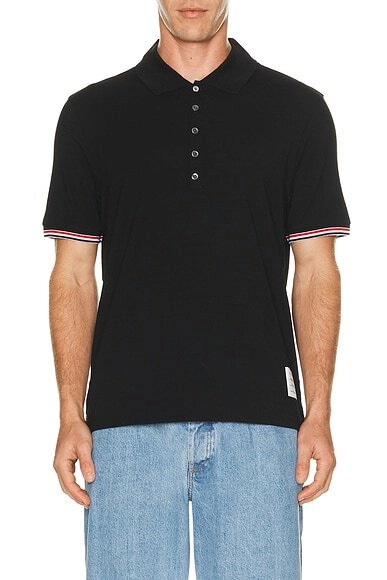 Thom Browne Short Sleeve Jersey Polo