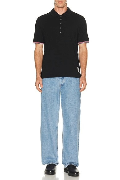 Thom Browne Short Sleeve Jersey Polo