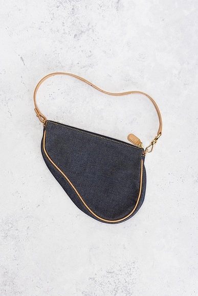 Dior Denim Pochette Saddle Bag
