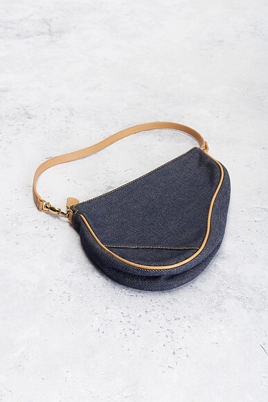 Dior Denim Pochette Saddle Bag