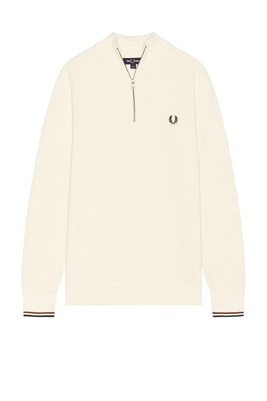 Fred Perry Waffle Stitch Half Zip Jumper