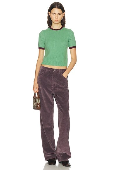 Guest In Residence Rib Ringer Tee