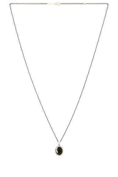 SERGE DENIMES Onyx Serpent Necklace - Silver