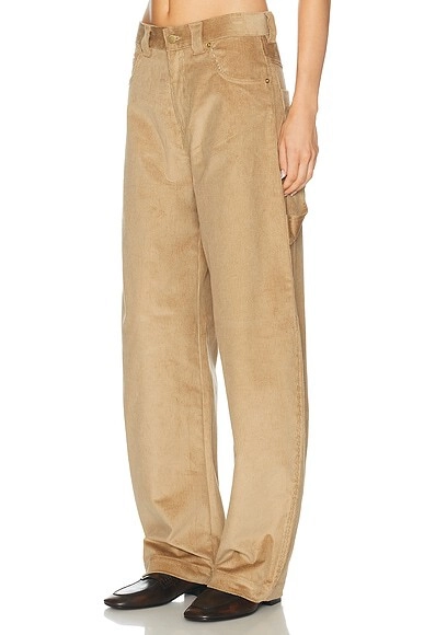 DARKPARK Audrey New Corduroy Barrel Leg Carpenter Pants - Beige