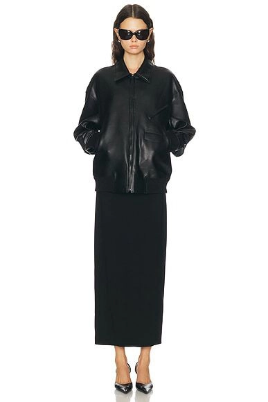Norma Kamali Oversized Classic Zip Front Jacket