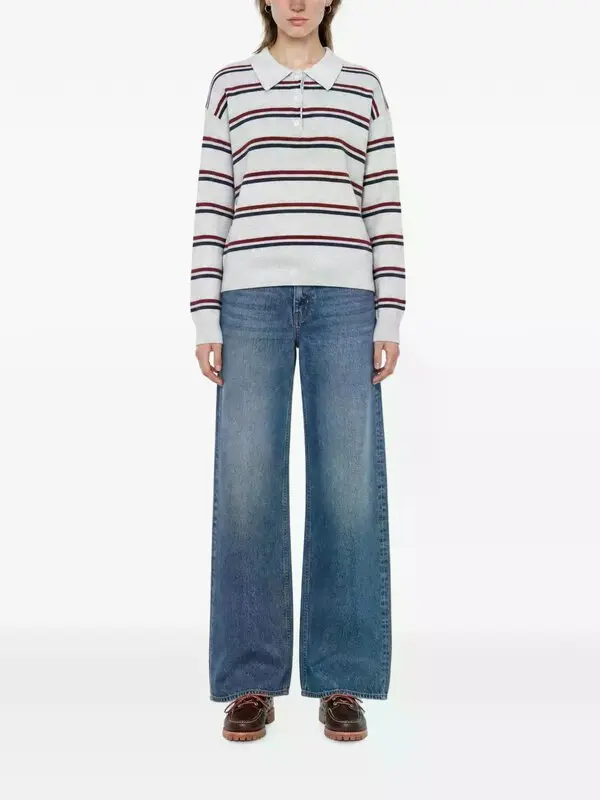 LEVI'S Striped Polo Shirt - Grey