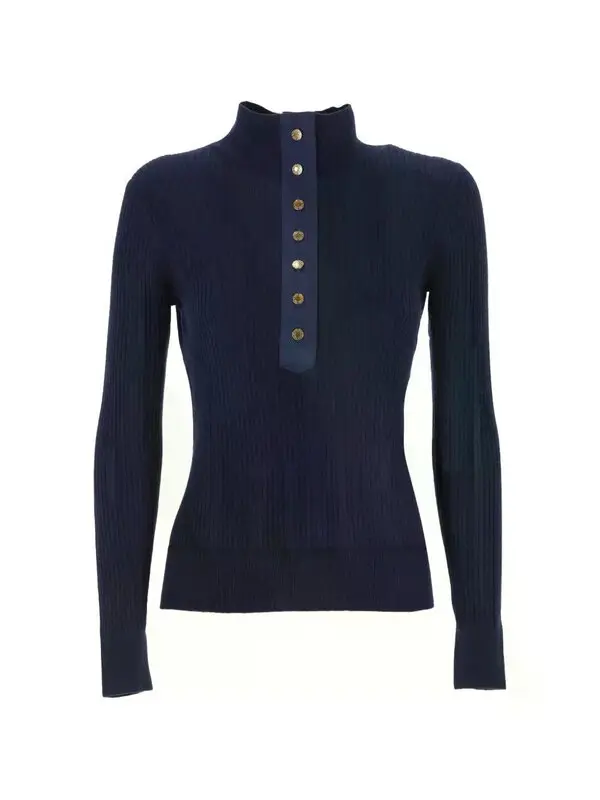 Rag & Bone Lucy Ribbed-knit Button-down Sweater - Blue