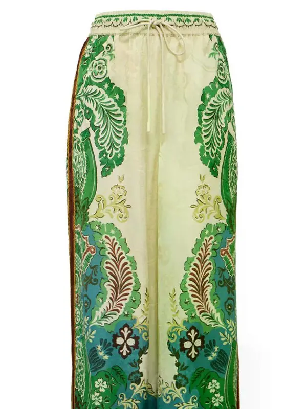 ALEMAIS Florence Botanical-print Trousers