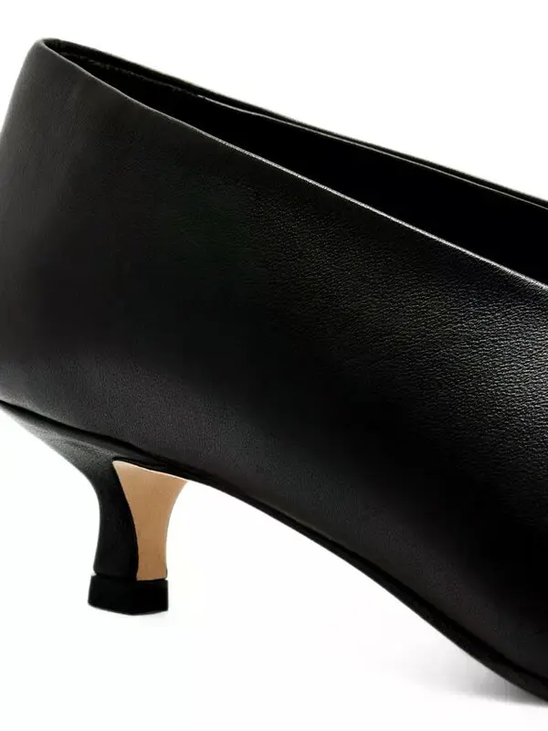 AeydĒ Clara Pointed-toe Leather Pumps - Black