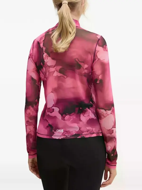 CASALL Abstract-print Long Sleeve Top