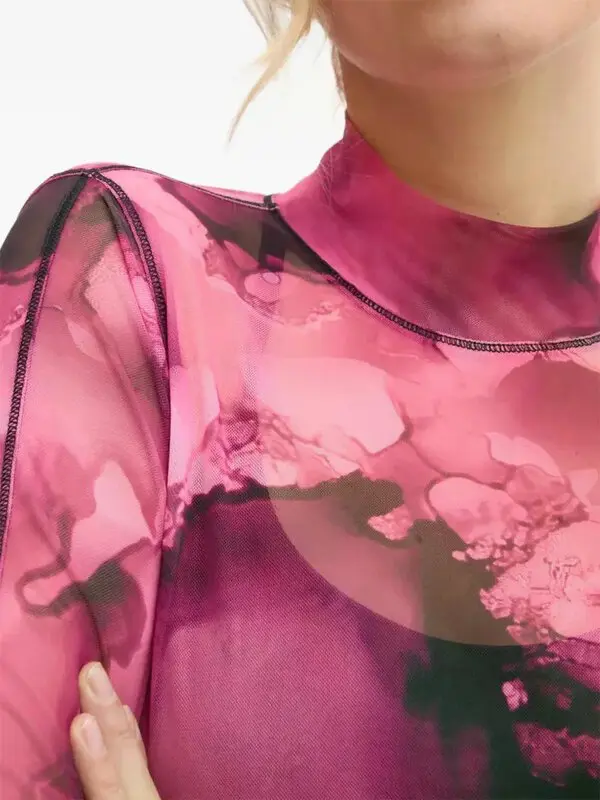 CASALL Abstract-print Long Sleeve Top