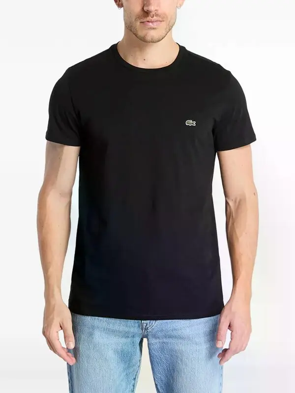 Lacoste Logo-patch Crew-neck T-shirt - Black