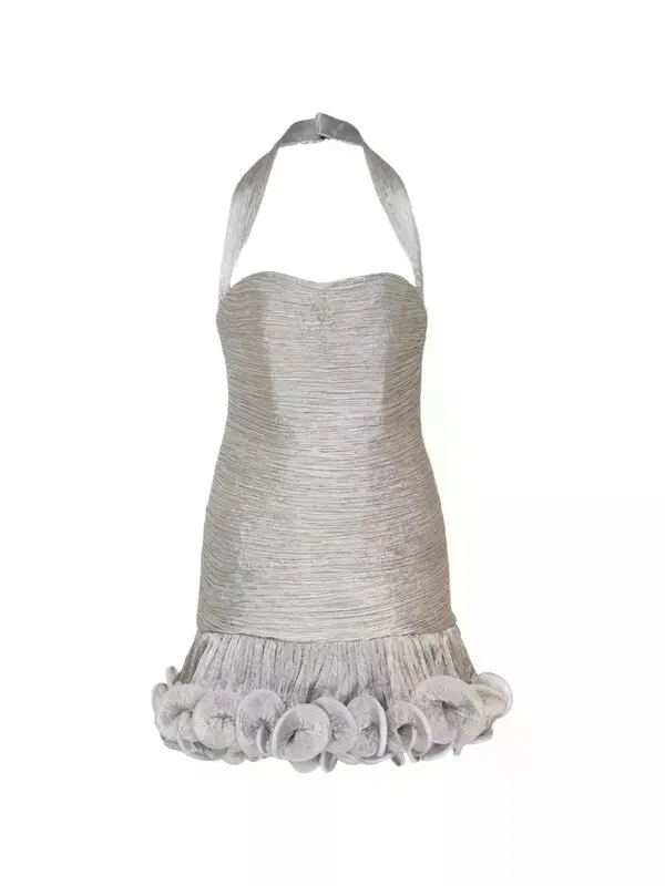 STOLEN STORES Halterneck Ruffled Mini Dress