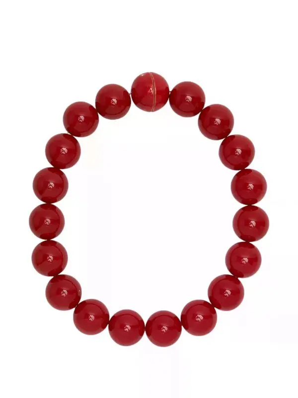 Carolina Herrera Bead-embellished Necklace - Red