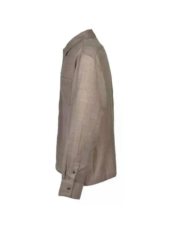 CEDARWOOD Chest-pocket Straight-hem Shirt