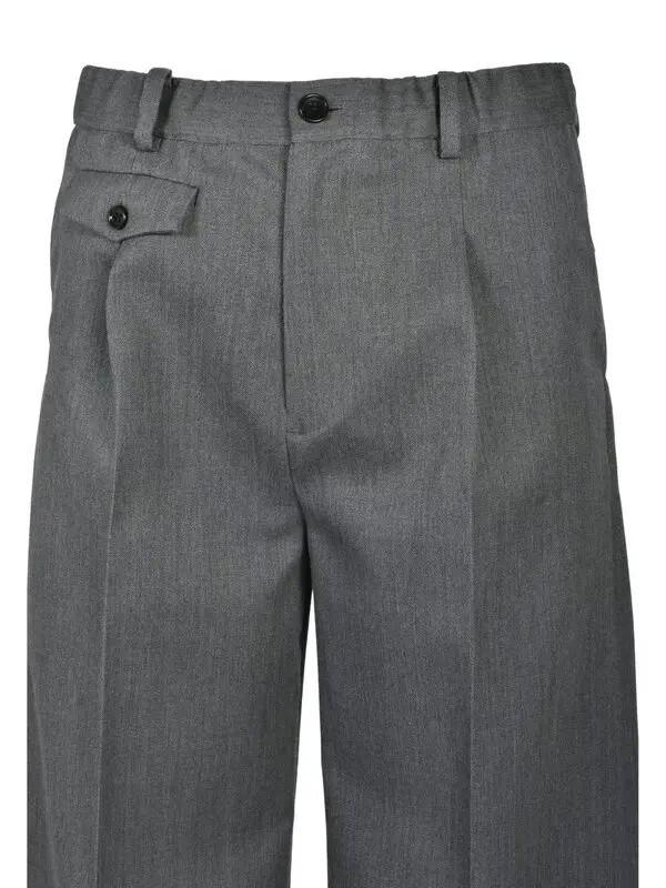 CEDARWOOD Cities' Club Wide-leg Wool Trousers