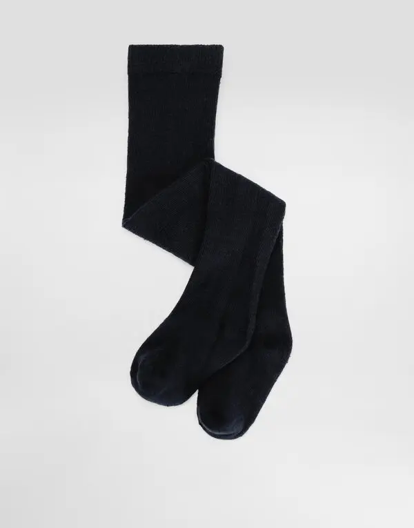Dolce & Gabbana Perforated Tights With Dg Logo Accessories - Blue