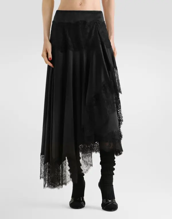 Dolce & Gabbana Satin Skirt Collection Silk