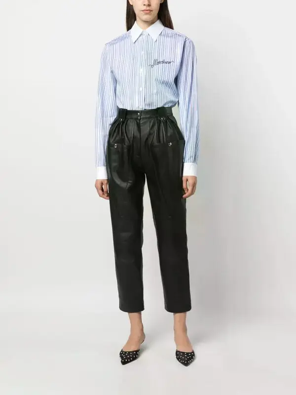 Moschino Pleat-detail Cropped Trousers