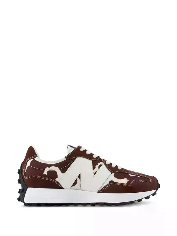 NEW BALANCE 327 Cow-print Sneakers - Brown