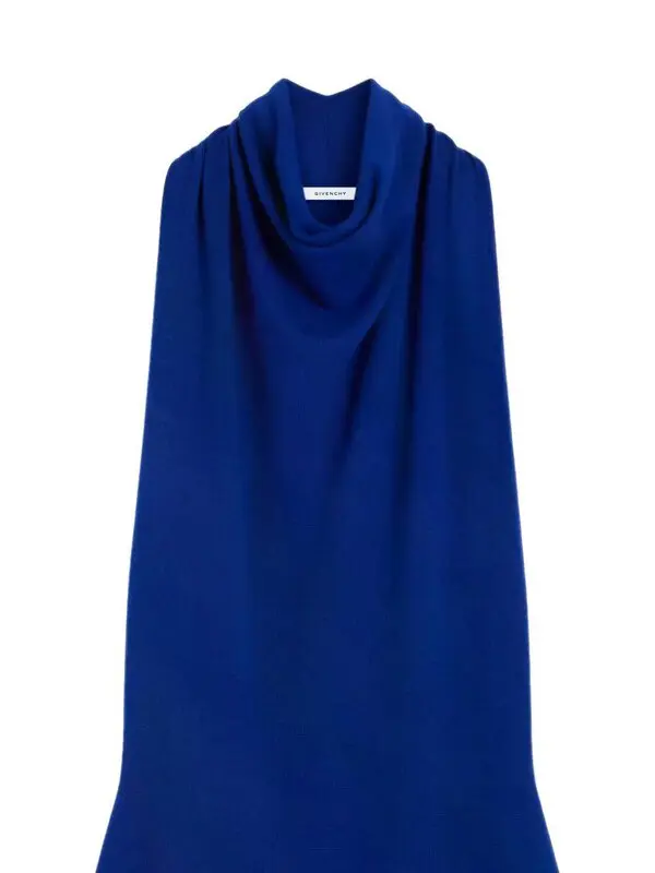 Givenchy Long Draped Dress In Wool