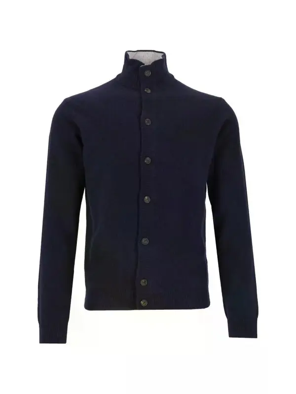 Al Duca D'aosta Button-up High-neck Cardigan - Blue