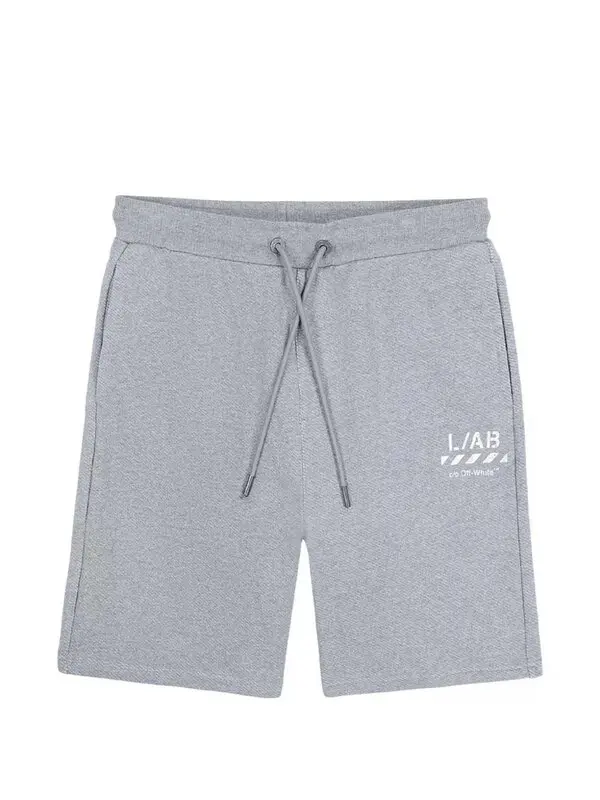 L/AB C/O OFF-WHITE Diag-print Shorts