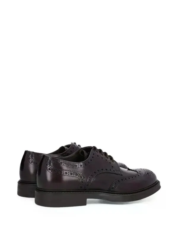 Al Duca D'aosta Polished Brogue Derby Shoes
