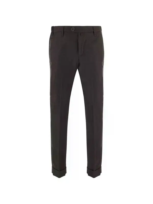 Jacob Cohen Pressed-crease Turn-up Trousers