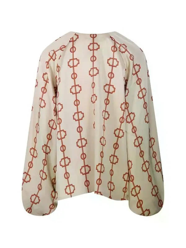 BY MALENE BIRGER Salia Parisian Scarf Geometric-print Blouse - Neutrals