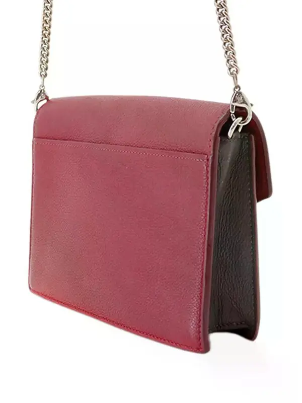 LOUIS VUITTON 2000-2026 Bicolor Leather Mylockme Chain Pochette Crossbody Bag