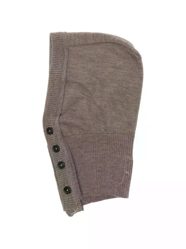 CAMIEL FORTGENS Button-fastening Ribbed-trim Hood - Brown