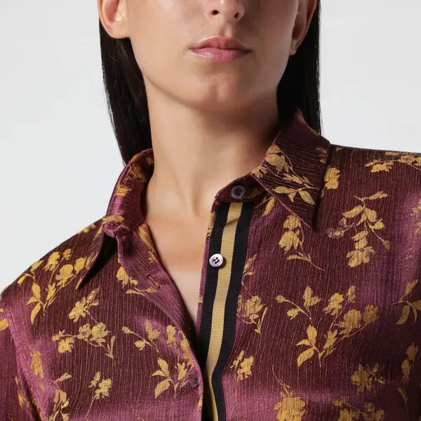 Dries Van Noten Floral Jacquard Shirt In Viscose Blend