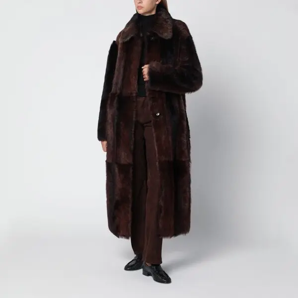 ARMA Verena Long Coat In Shearling Leather