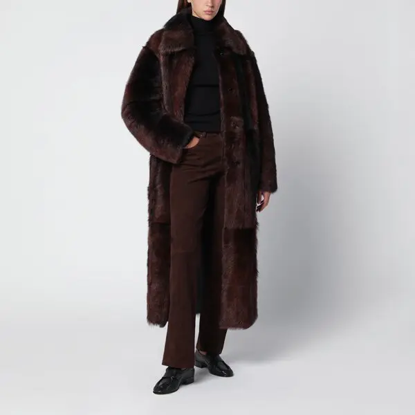 ARMA Verena Long Coat In Shearling Leather