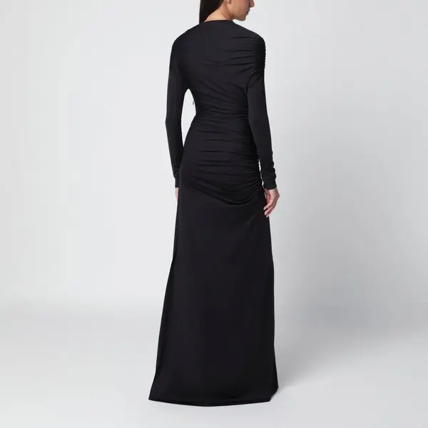 Victoria Beckham Long Dress With Draped Shoulders
