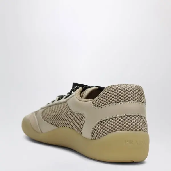 Prada Desert-coloured Speedrock Trainers In Mesh Fabric - Beige