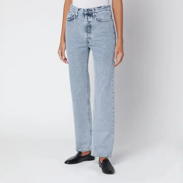 TOTEME Classic Blue Jeans In Organic Cotton - Light Blue
