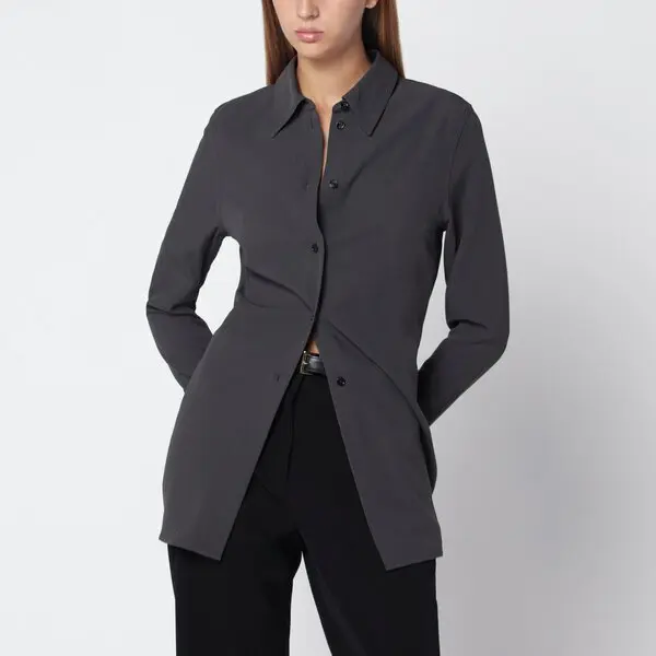 TOTEME Lightweight Viscose And Wool Shirt - Black