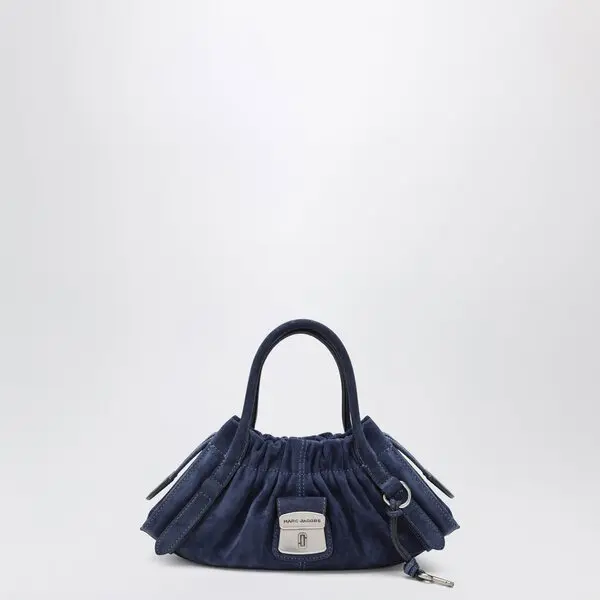 Marc Jacobs Small Navy Cristina Bag In Suede - Blue