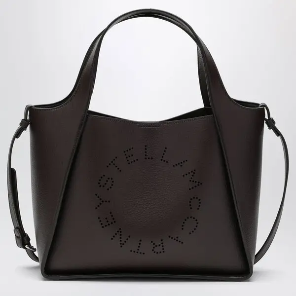 Stella McCartney Chocolate Vegan Leather Shoulder Tote Bag