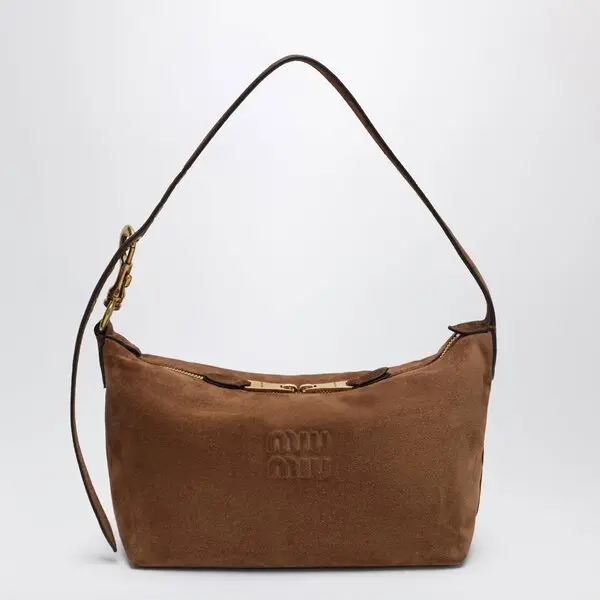 Miu Miu Bowling Bag In Suede, Cocoa