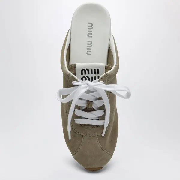 Miu Miu Plume Desert Suede Sabot
