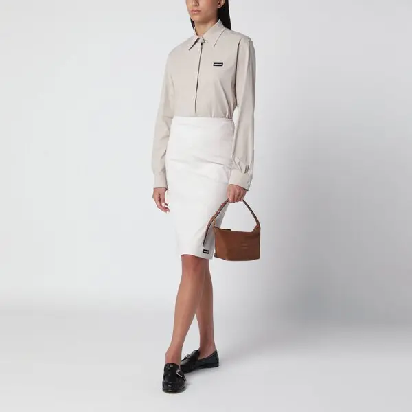 Miu Miu Spirit Pouch In Rovere Nappa Leather