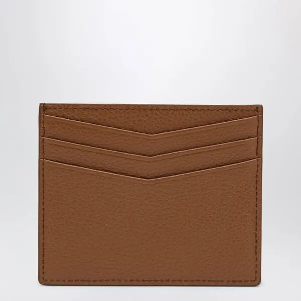 Miu Miu Card Holder In Leather, Cognac