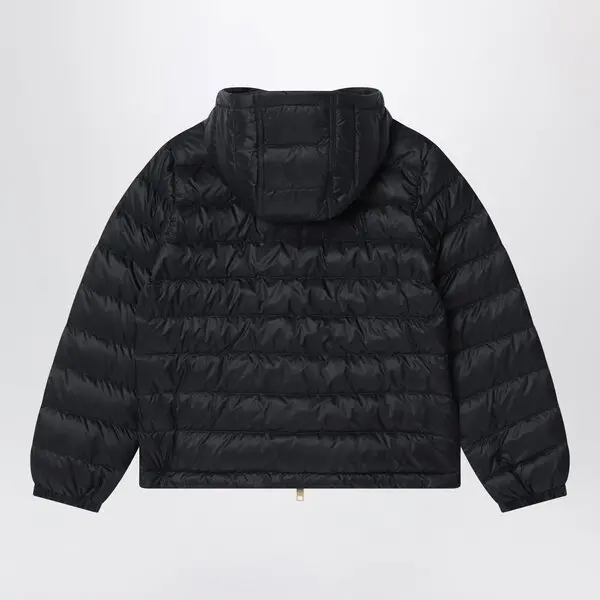 Burberry Nylon Down Jacket With Check Details