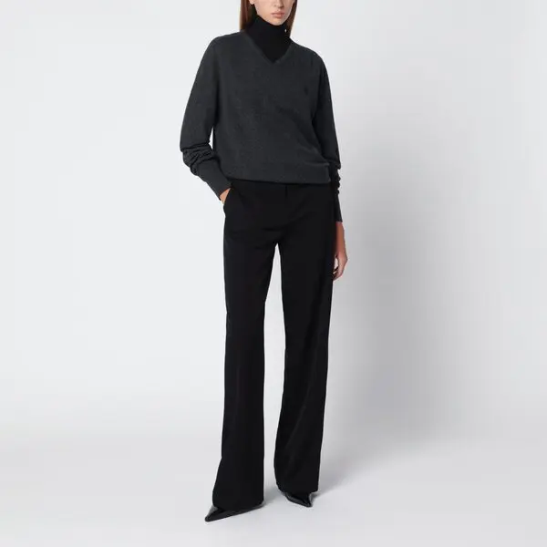 Gucci Dark Cashmere V-neck Sweater