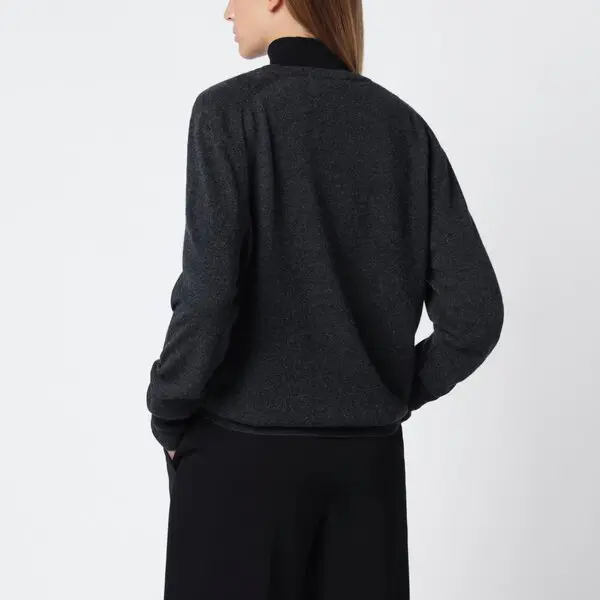 Gucci Dark Cashmere V-neck Sweater