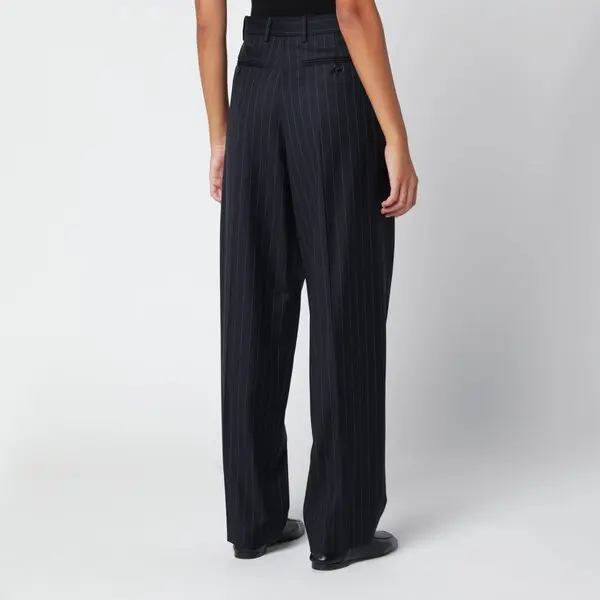 Givenchy Navy Pinstripe Wool Trousers